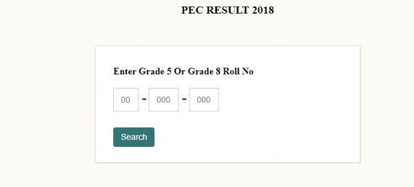 PEC Exam 2018 Result 5th & 8th Grade Exam