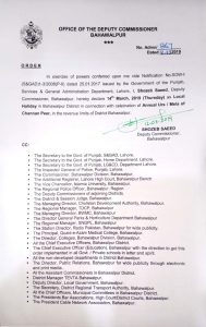 Notification of Local Holiday on 14th March 2019 Thursday Annual Urs ...