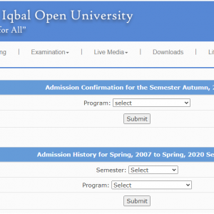 Aiou Autumn 2020 Admission Confirmation And Books Update