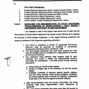 Regularization Policy 2021 for Daily Wages Employees • Govt Jobs ...