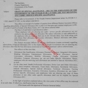 Clarification Admissibility of DRA 2022 / Special Allowance 2021 KP • Govt Jobs & Employees ...