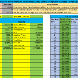 Pension Calculator to Calculate Pension & Commute