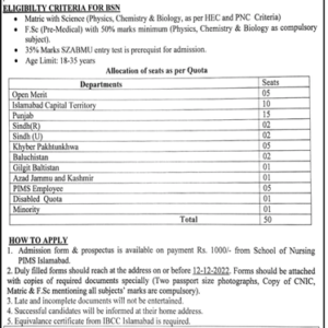 Admission BSN Generic 04 Years Degree Program 2023 • Galaxy World