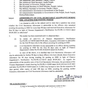 Notification of Admissibility of Non-Practicing Allowance