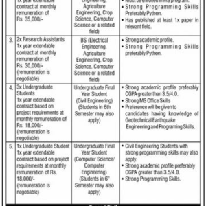 Vacancies available in National University of Technology (NUTECH)