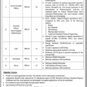 Latest Government jobs PCSIR PSTC 2023 • Govt Jobs & Employees Galaxy World
