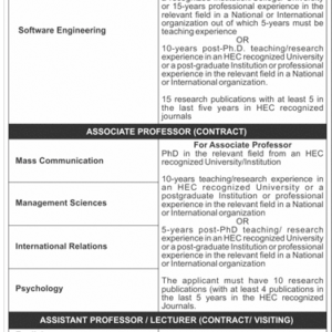 National University Modern Languages (NUML) job Vacancies 2023