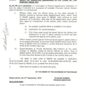 Executive Allowance (EA 2023) BPS-17 to BPS-22 • Govt Jobs & Employees Galaxy World