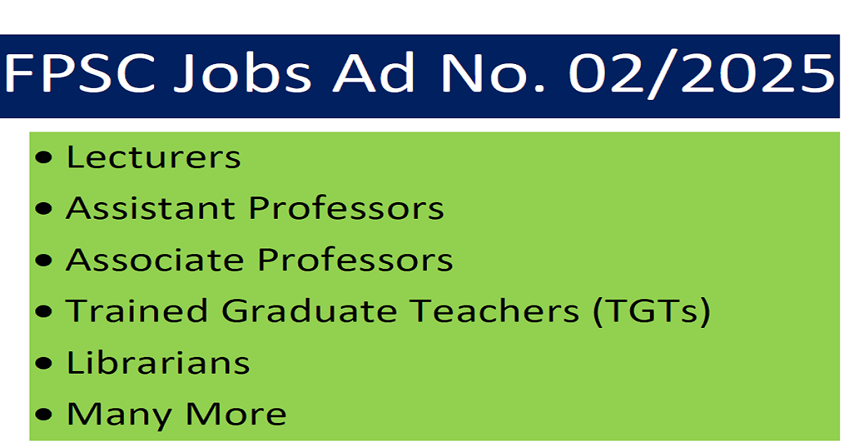 Teaching and Other Vacancies in Federal Govt 2025 through FPSC • Galaxy ...
